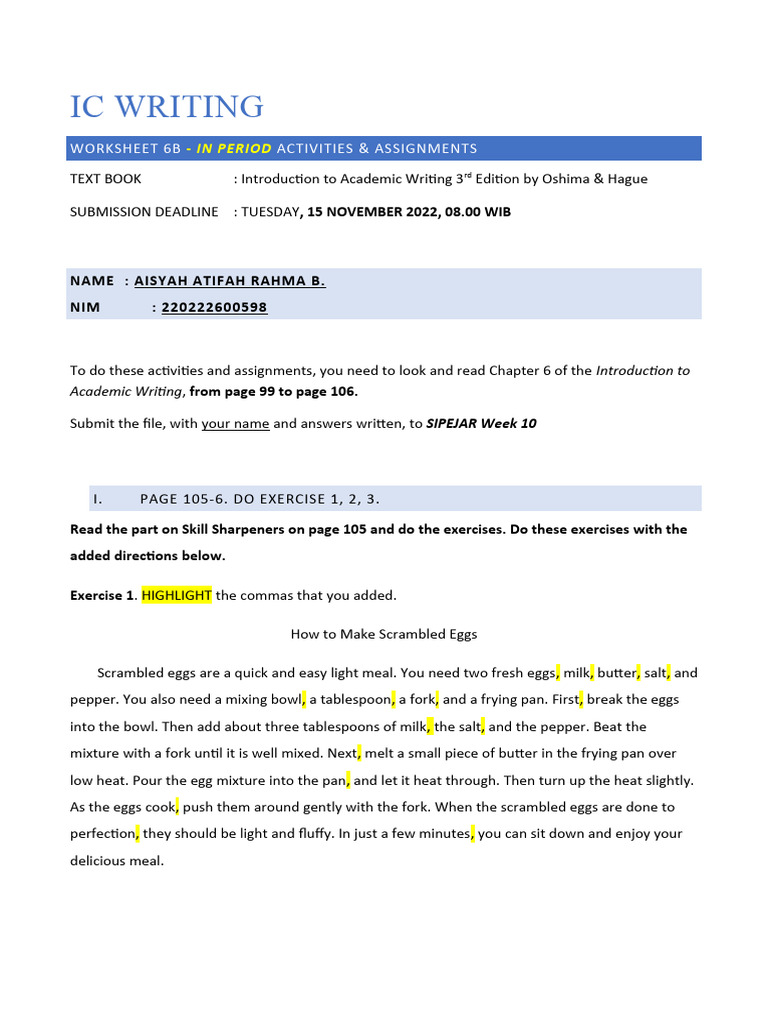 Worksheet 6B | PDF | Syntax | Linguistics