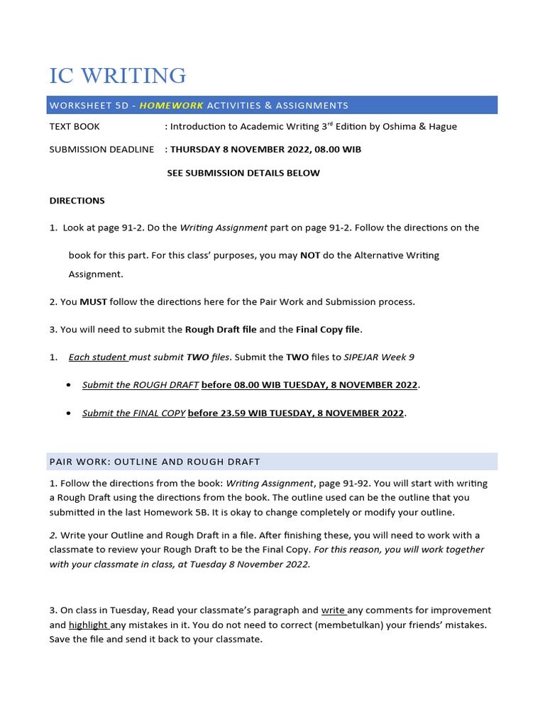 Worksheet 5D | PDF