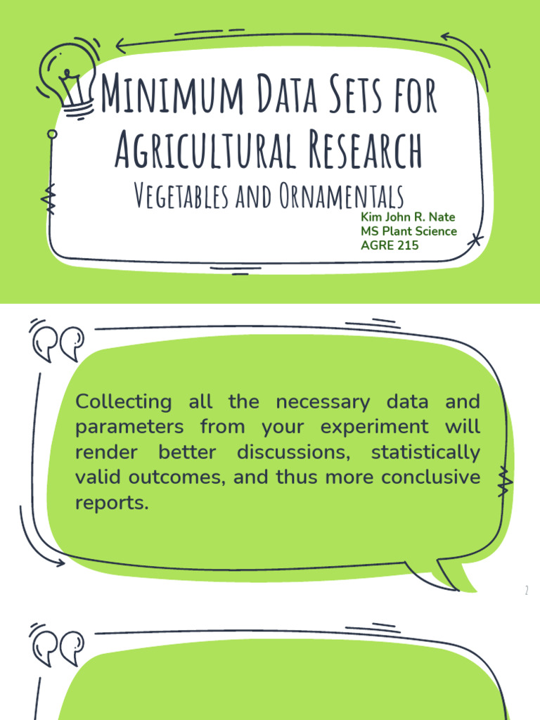 AGRE 215 Report - Minimum Data Sets - Vegetable and Ornamental Research ...