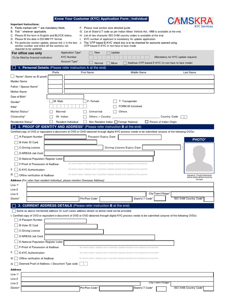 Blank KYC | PDF | Identity Document | Personal Identification Number