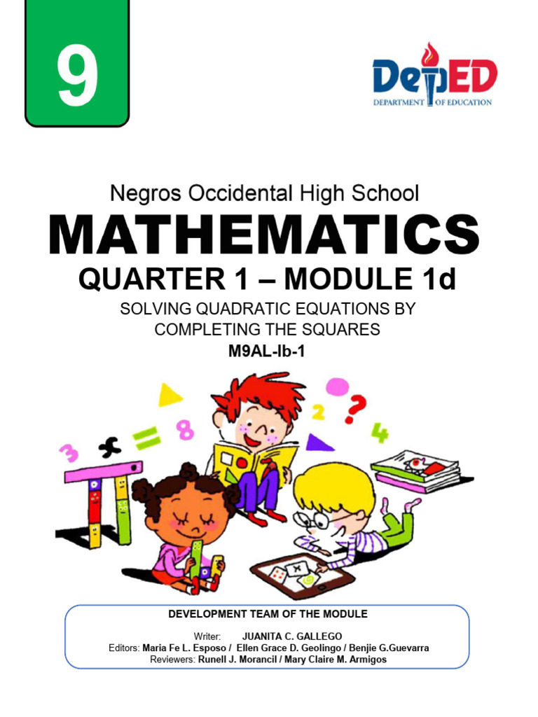 Quadratic Equations: Completing Squares | PDF | Quadratic Equation ...