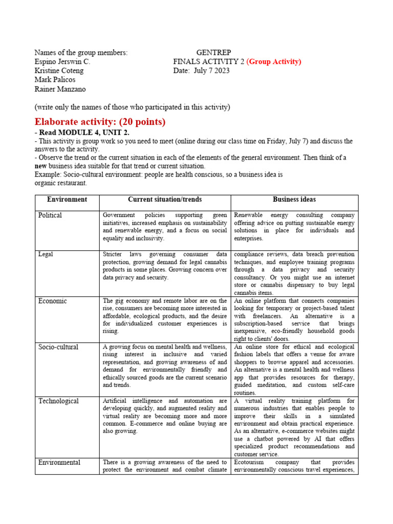 GENTREP | PDF | Privacy | Environmentalism