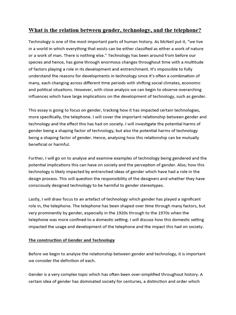 What Is The Relation Between Gender | PDF | Gender | Gender Studies