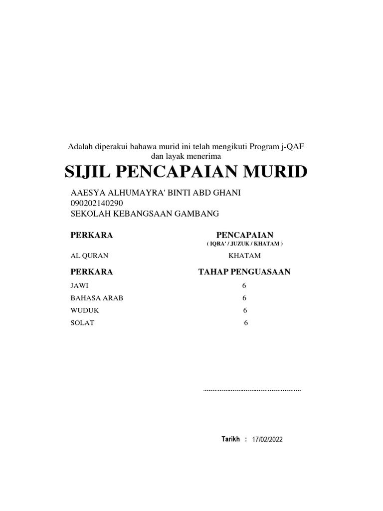 Sijil | PDF