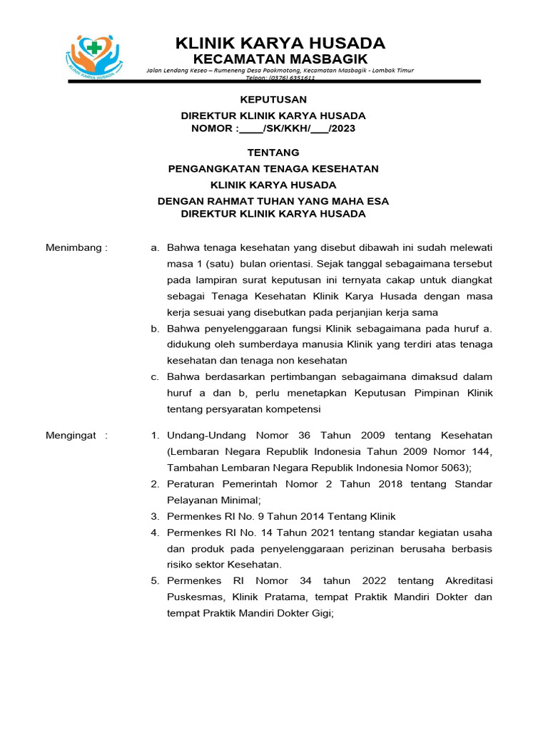 SK PJ Rekam Medik | PDF