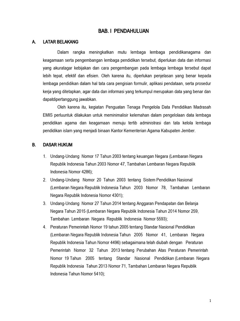 Sosialisasi Data EMIS Pendidikan Madrasah | PDF