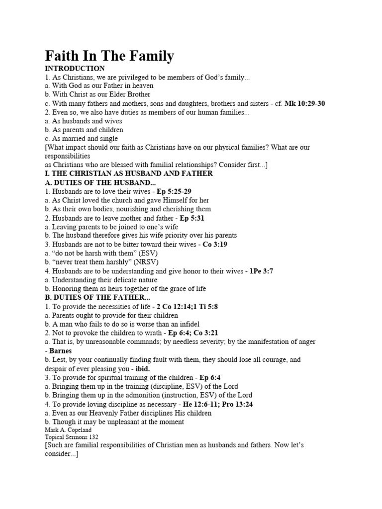 Faith in The Family | PDF | Disciple (Christianity) | Family