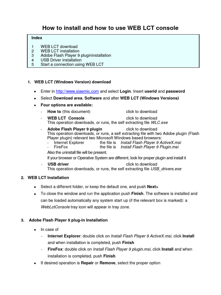 How - To - Install - and - How - To - Use - WEB - LCT - Co | PDF | Installation (Computer ...