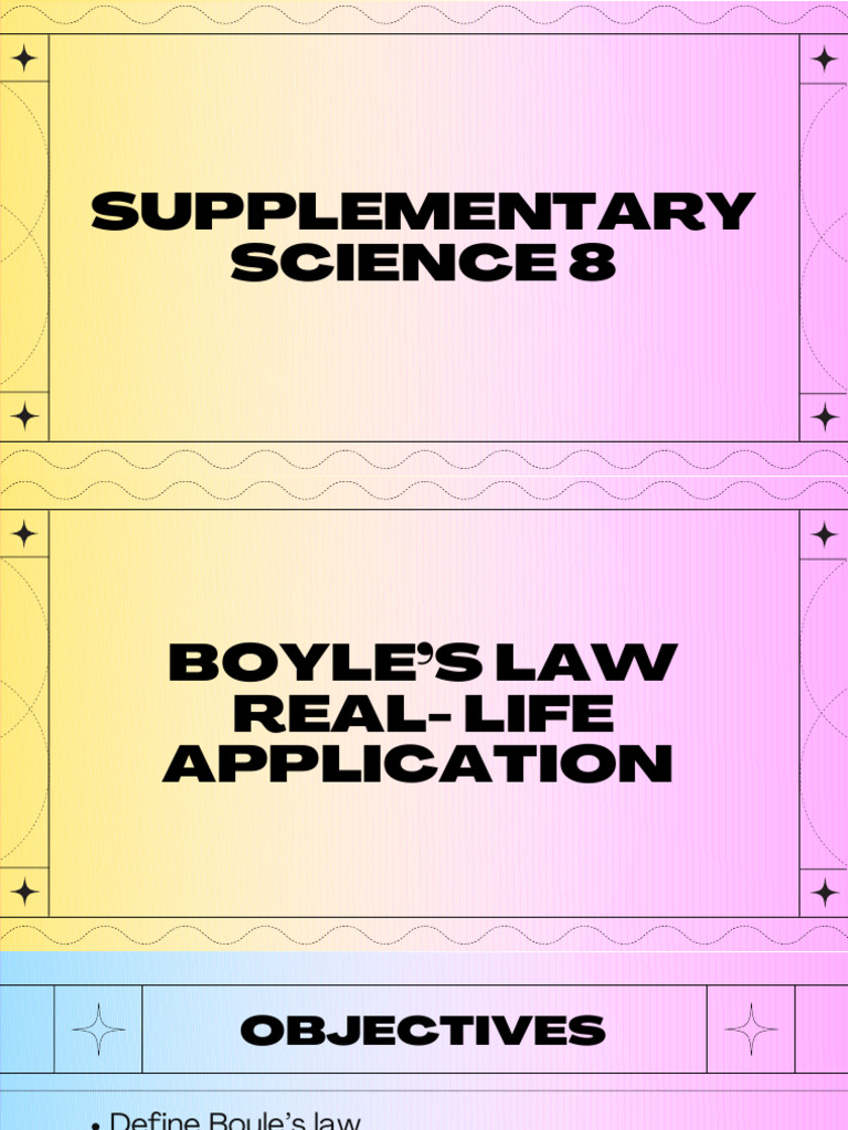 Boyle's Law Real - Life Application | PDF | Teaching Methods ...
