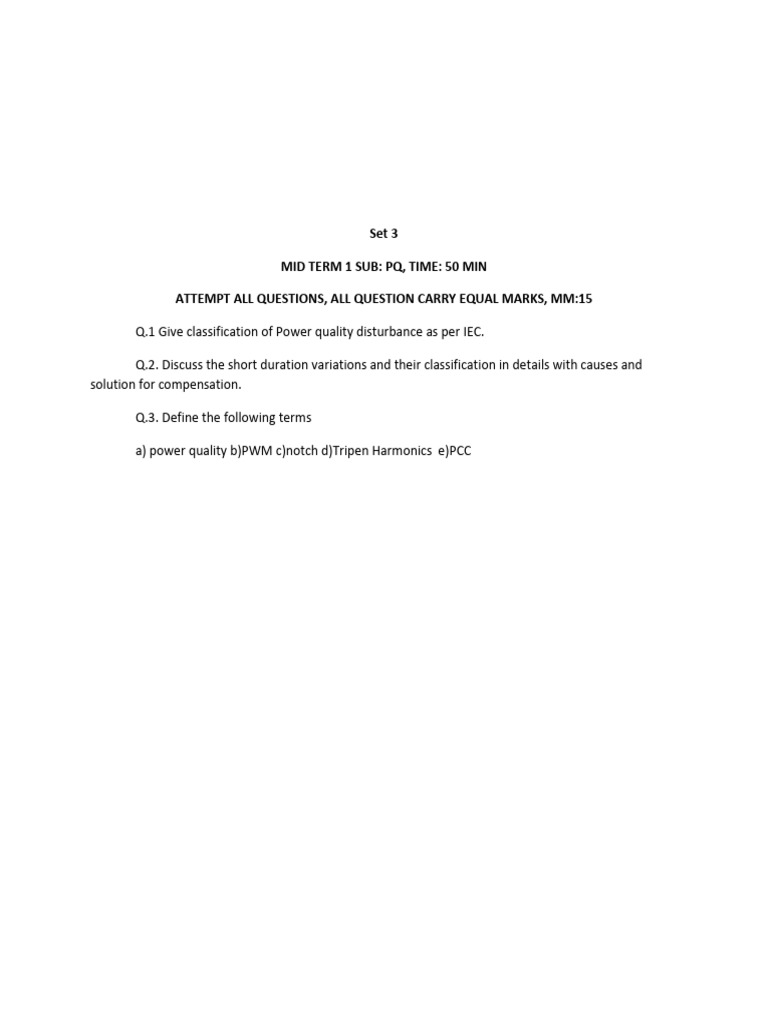 Midsem-1 PQ - Set3 | PDF