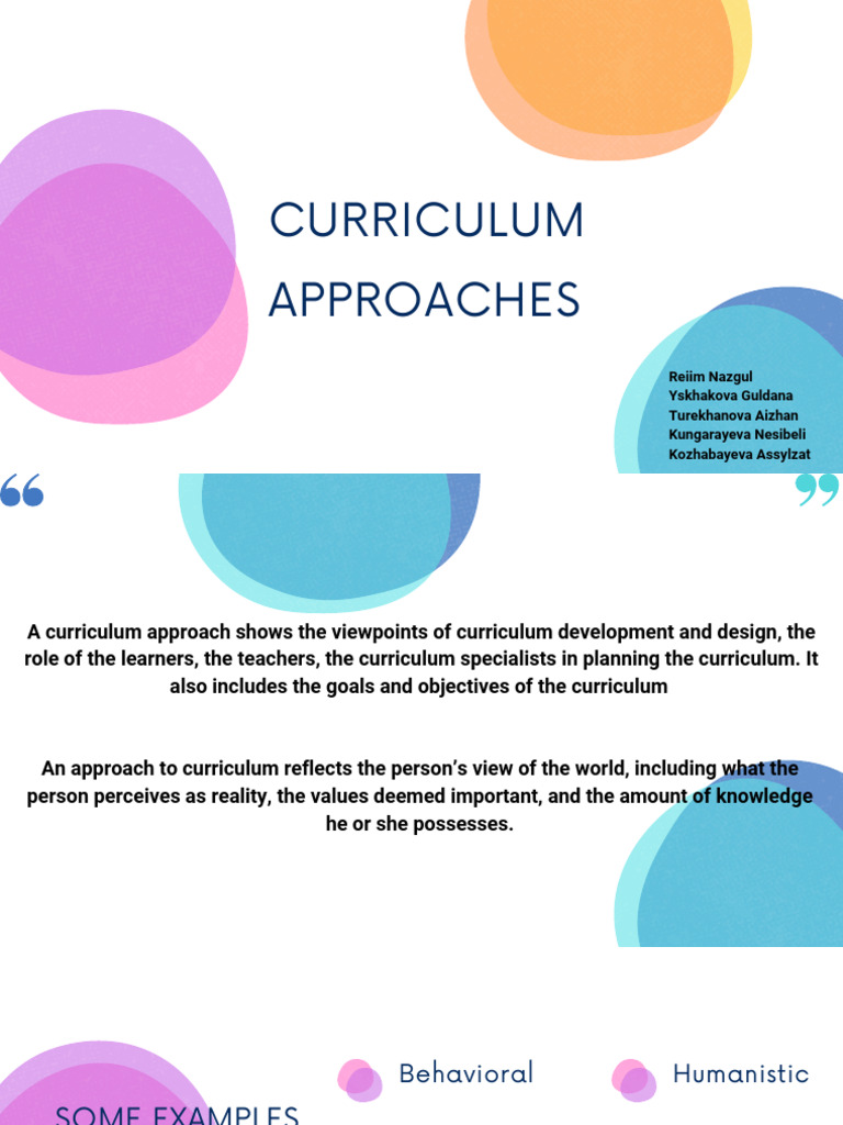 Curriculum Approaches | Download Free PDF | Curriculum | Teachers