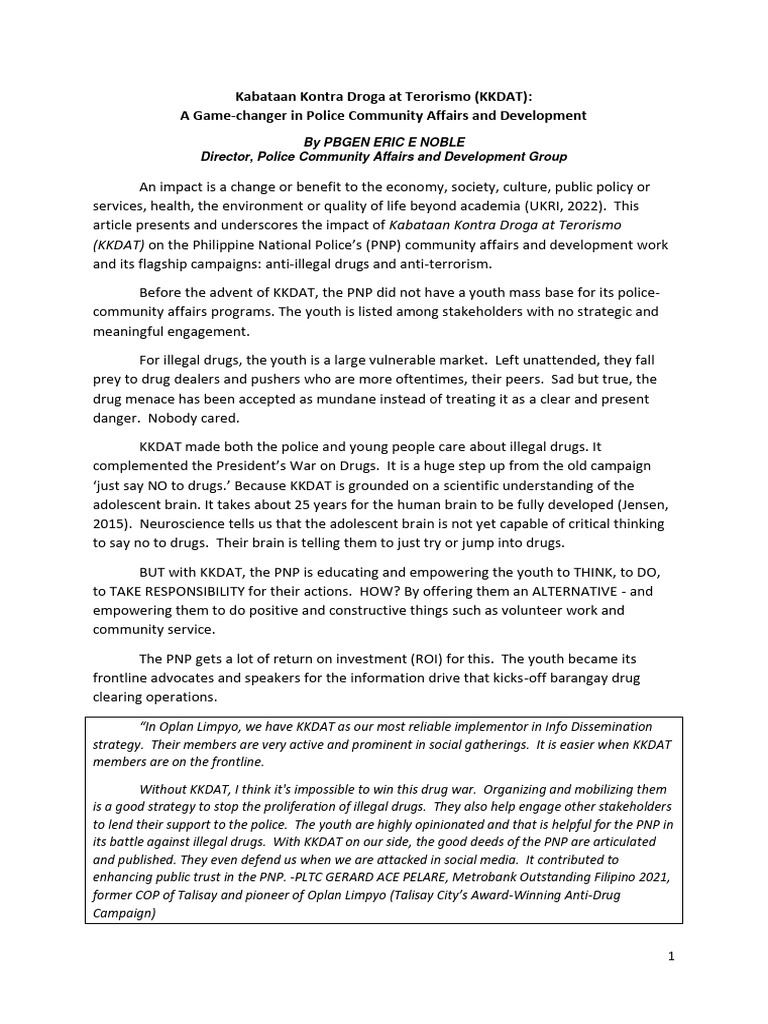 Impact Assessment of The KKDAT Program Article | PDF | Politics ...