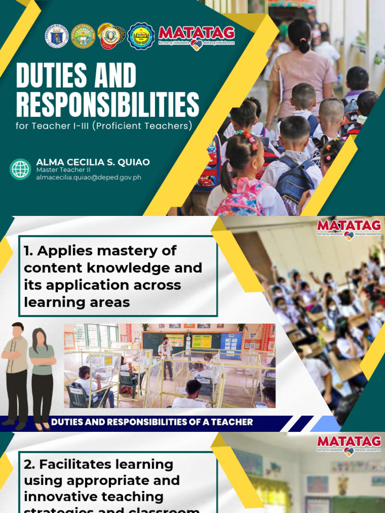 Duties and Responsibilities of A Teacher - Compressed | PDF
