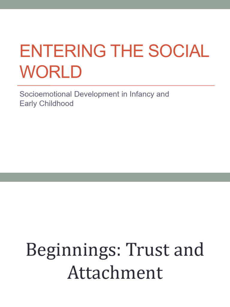Chapter 5 Entering The Social World | PDF | Attachment Theory | Emotions