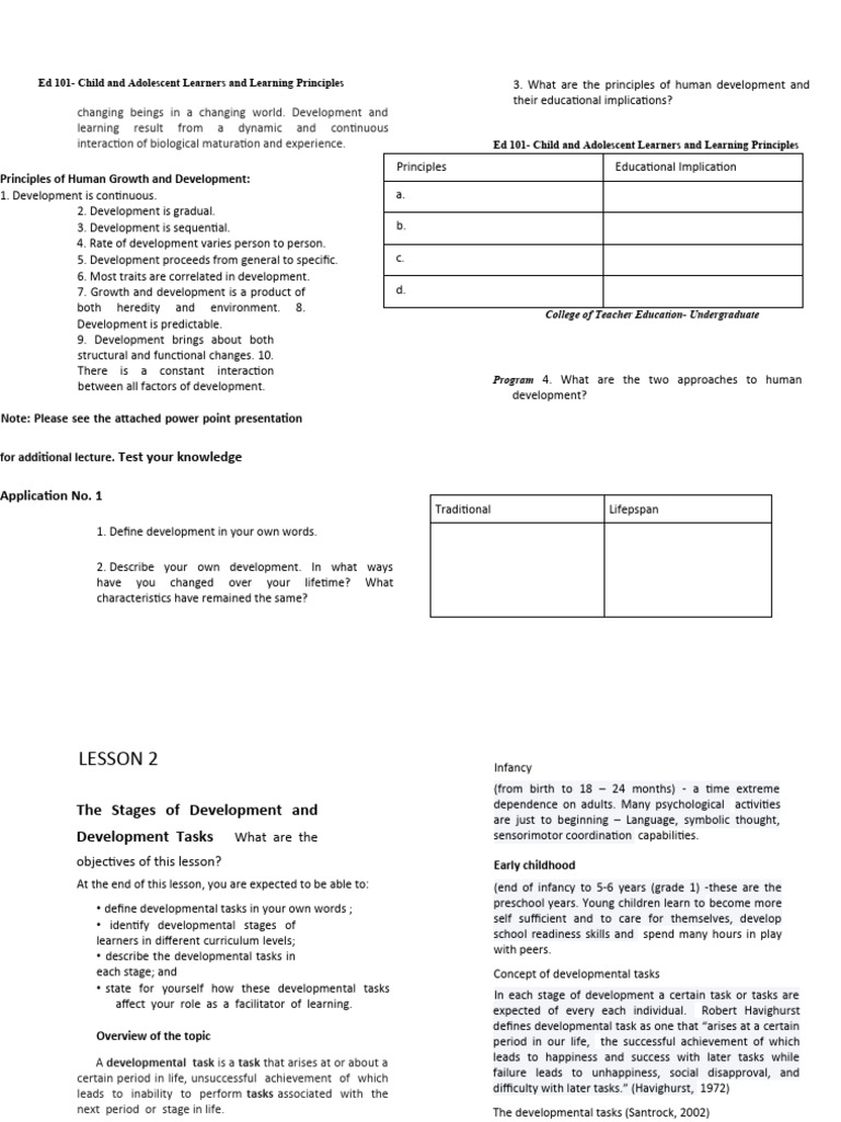 Module in ED101 Child and Adolescent Learners and Learning Principles PDF | PDF | Cognitive ...