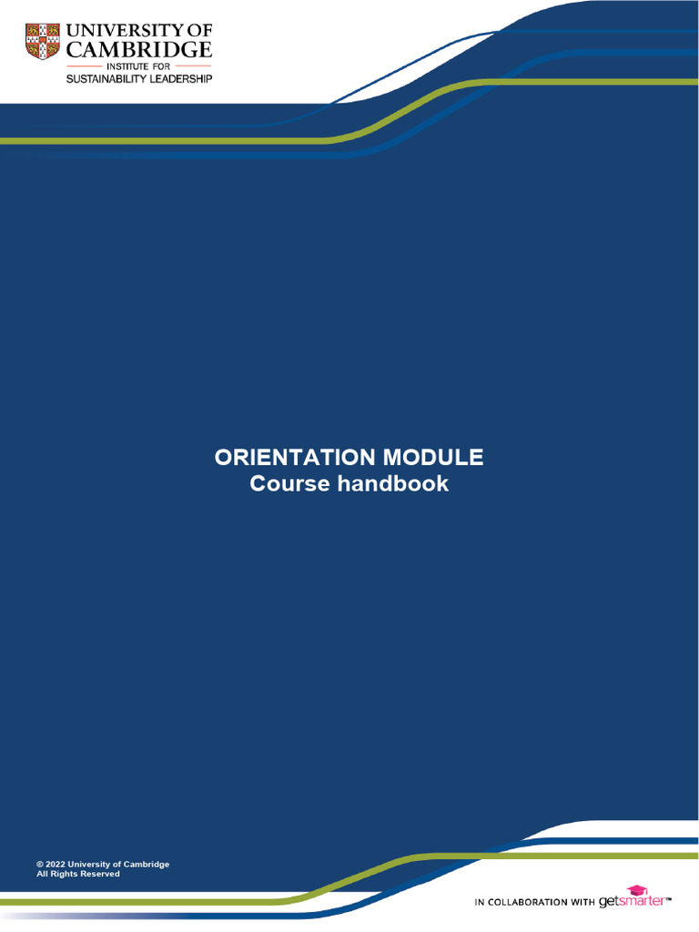 CAM BSM OM Course Handbook | PDF