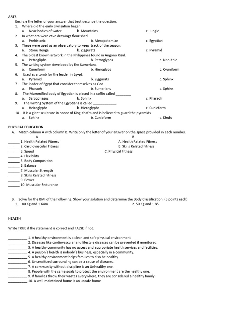 9 Quiz | Download Free PDF | Ancient Egypt | Egyptian Hieroglyphs
