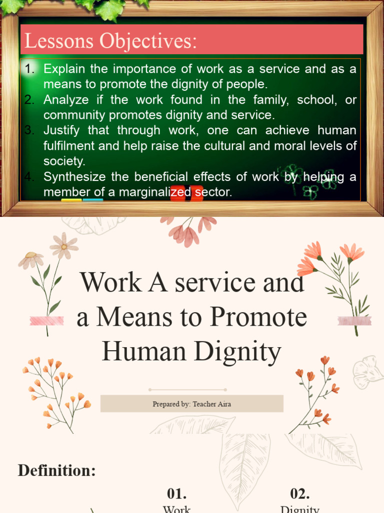 Promoting Human Dignity Through Work | PDF | Career & Growth