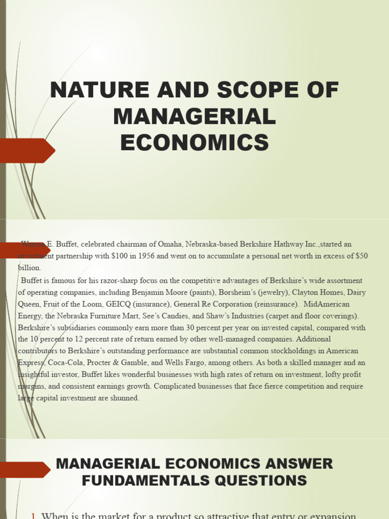 Managerial Economics Chapter 1 | PDF | Economics | Mathematical ...