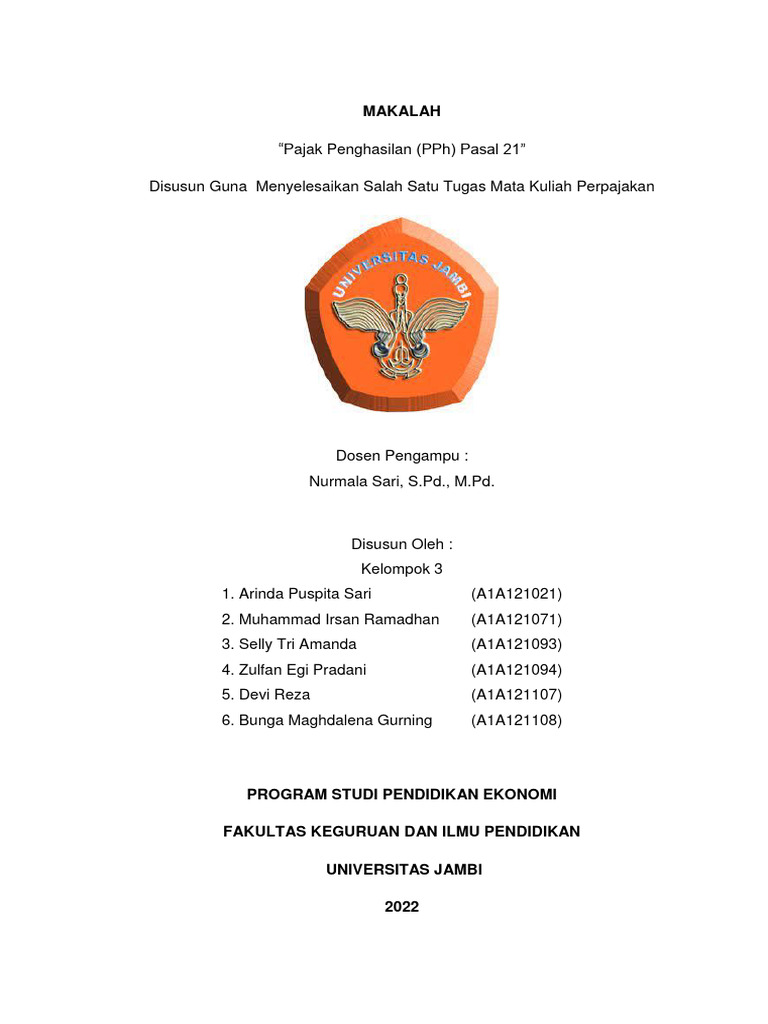 Kel. 3 - PPH Pasal 21 - MK Perpajakan | PDF
