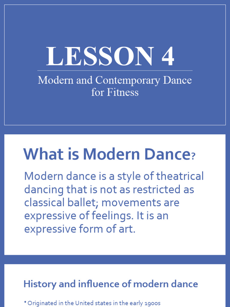 Modern Dance: History & Techniques | PDF | Language Arts & Discipline