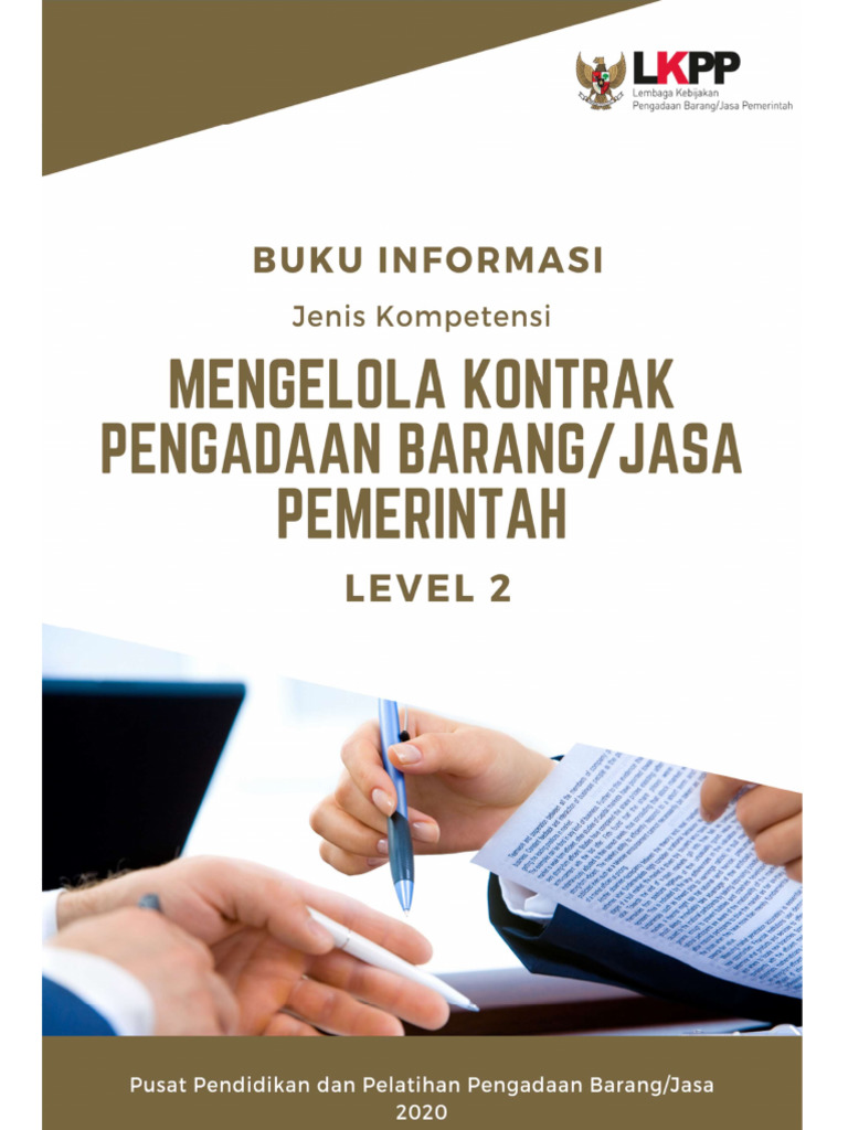 Modul JK Mengelola Kontrak PBJP Level 2 | PDF