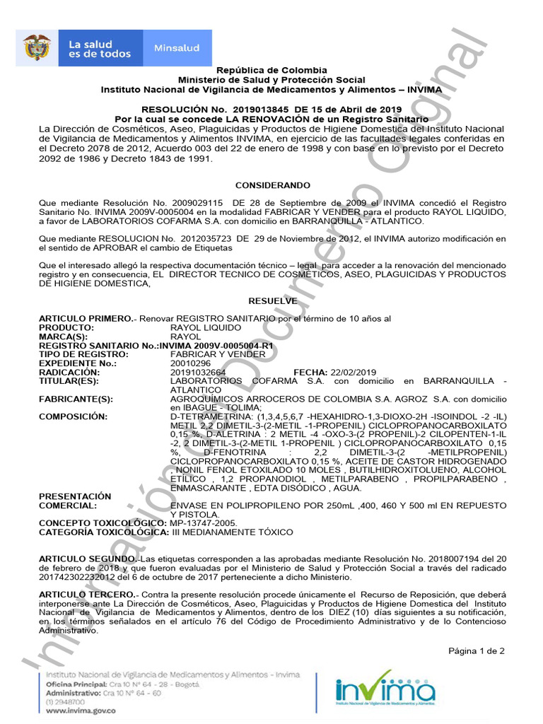 Información Del Documento Original | PDF