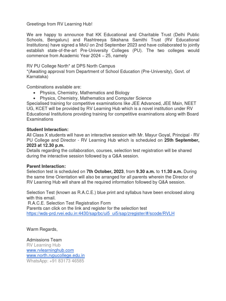 Student Interaction:: RV Learning Hub | PDF | Chemistry | Equations