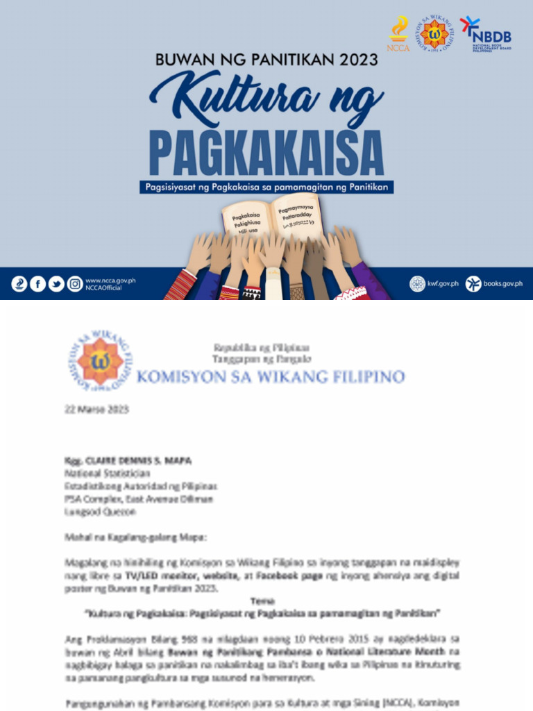 Buwan NG Panitikan 2023 | PDF