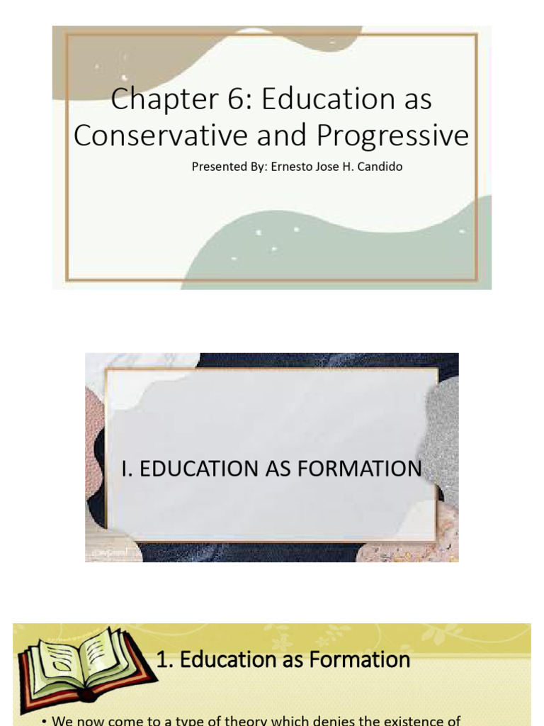 Chapter 6 Education As Conservative and Progressive | PDF | Experience ...