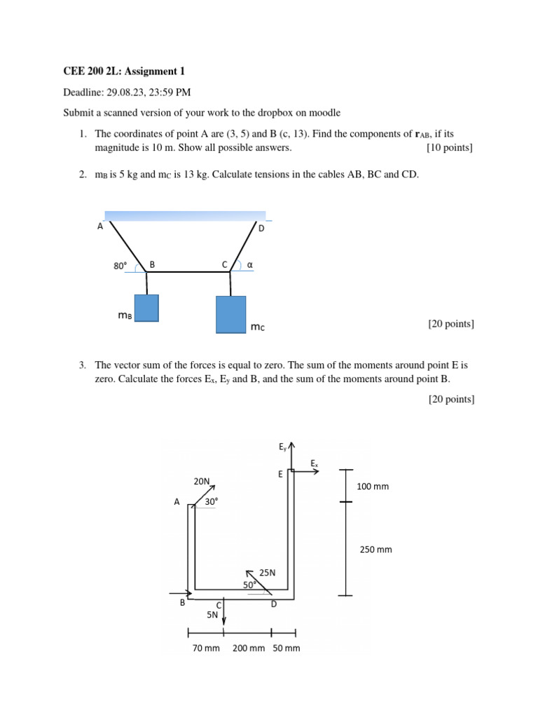 CEE200 Assignment 1 | PDF