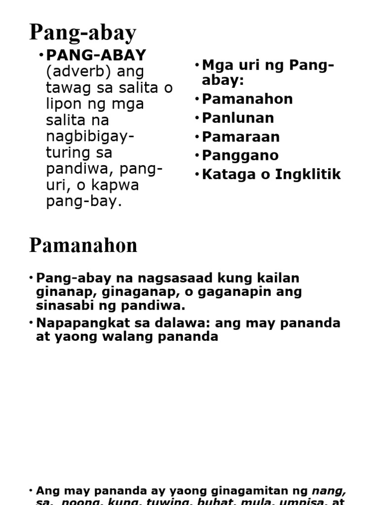 Pang Abay | PDF