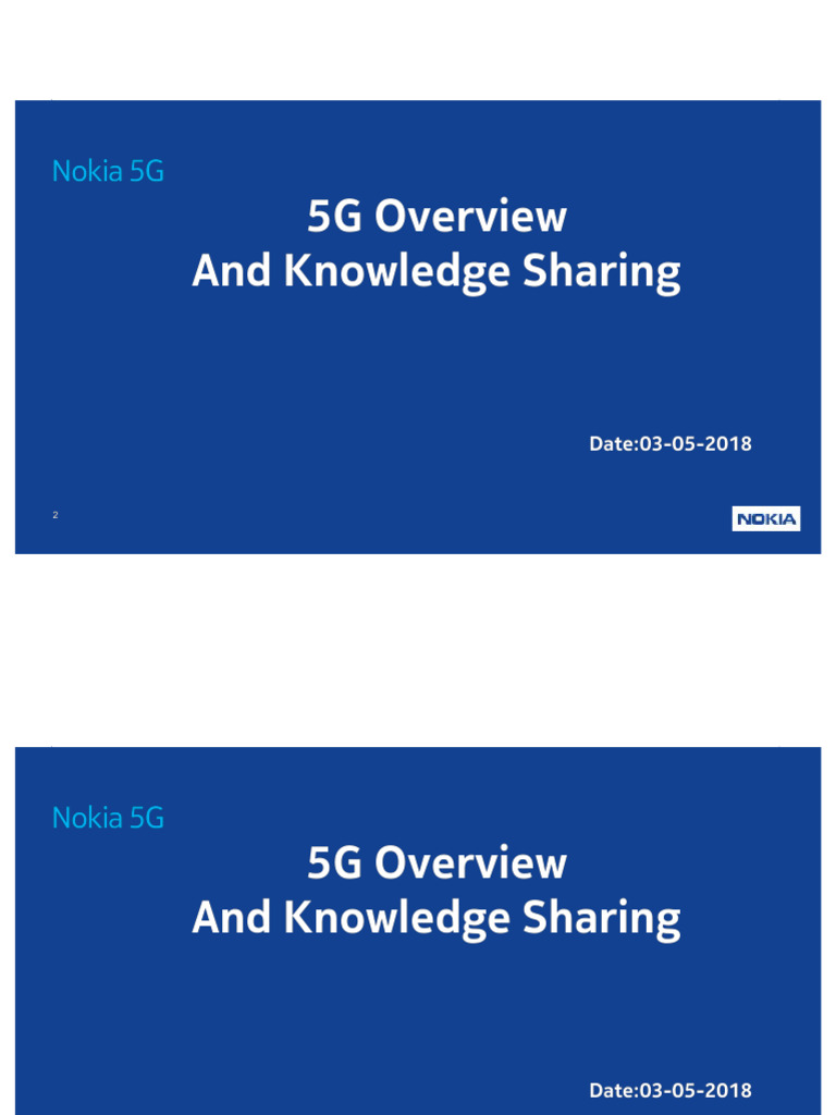 5g Overview And Knowledge Sharing Pdf Lte Telecommunication Broadcast Engineering