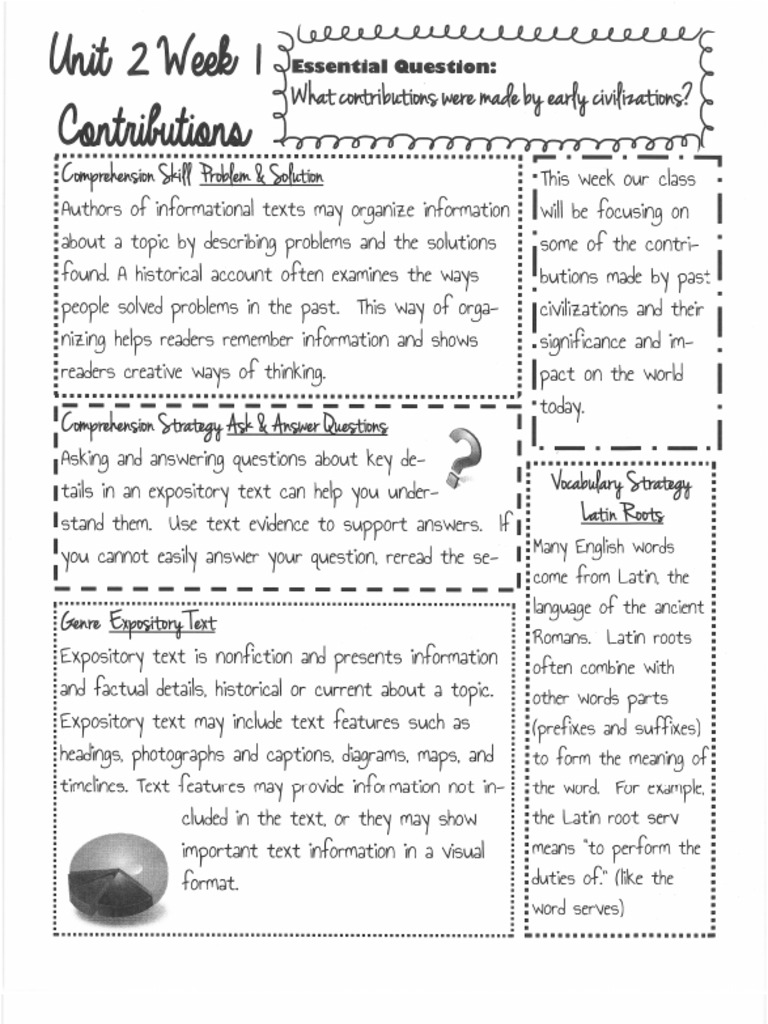 SixthGradeUnit2Week1McGrawHillWonders 1 | PDF