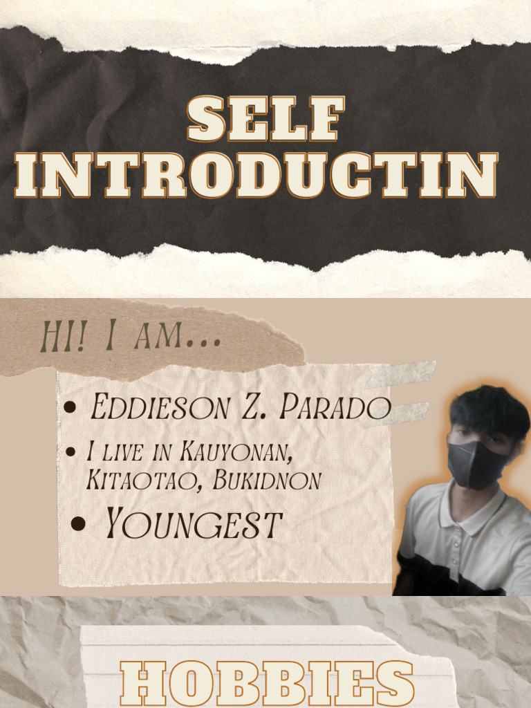 Brown and Beige Minimalist Vintage Scrapbook Self-Introduction ...