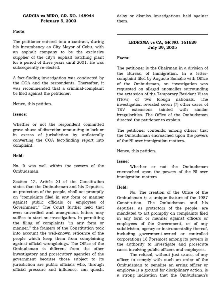 Digested Cases in Constitutional Law 1 | PDF | Complaint | Statute Of ...