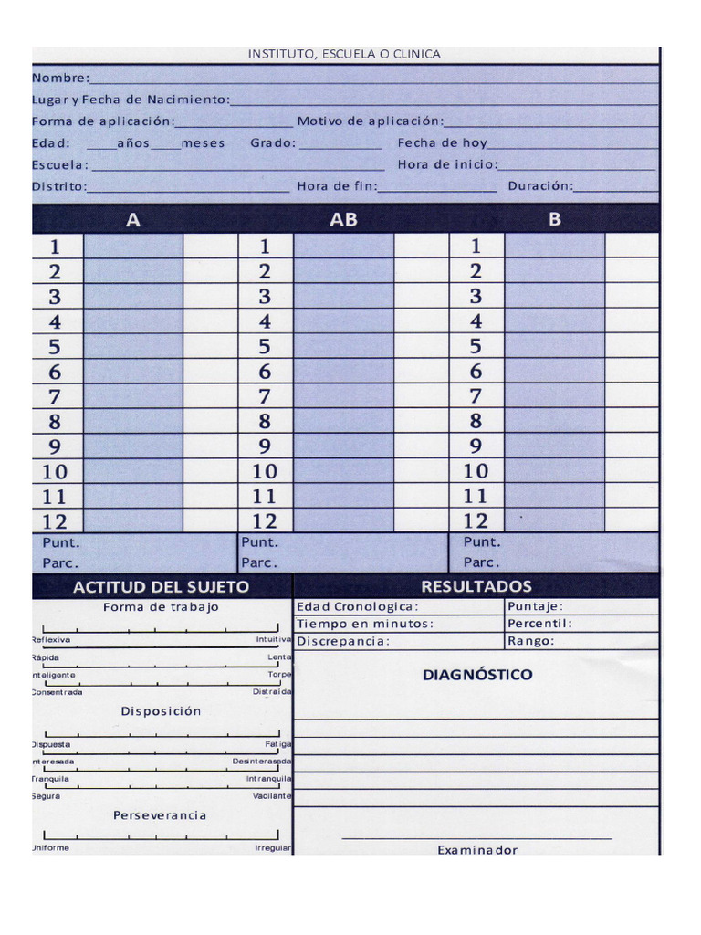 Hoja de Respuestas - Raven - Niños | PDF