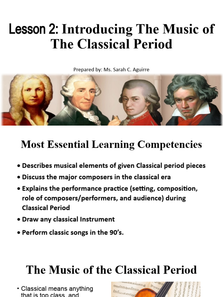 Unit 2 Music of The Clasical Period | PDF