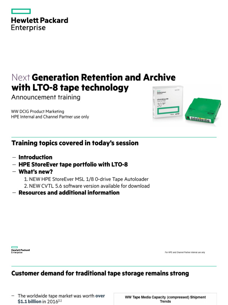 LTO-8 and MSL 3040 Training 04feb19 | PDF | Recording | Equipment