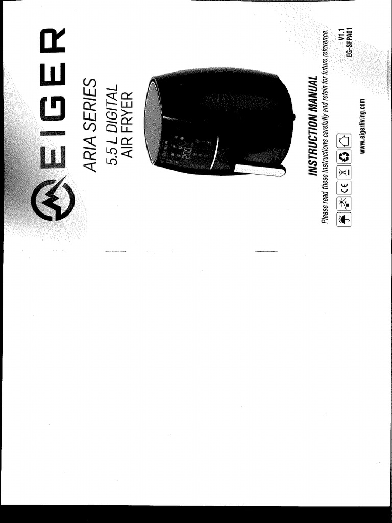 Eiger 5.5l Air Fryer Manual | PDF