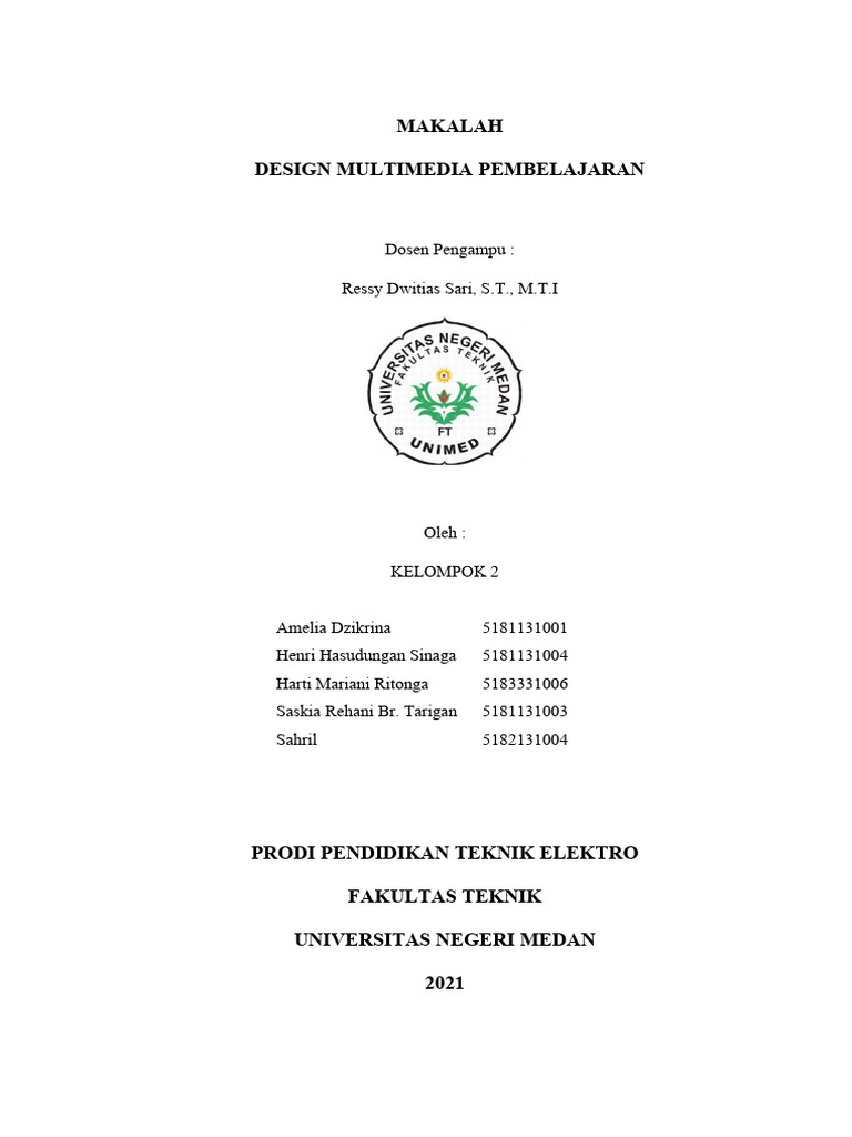 Makalah - Design Multimedia Pembelajaran Kelompok 2 | PDF