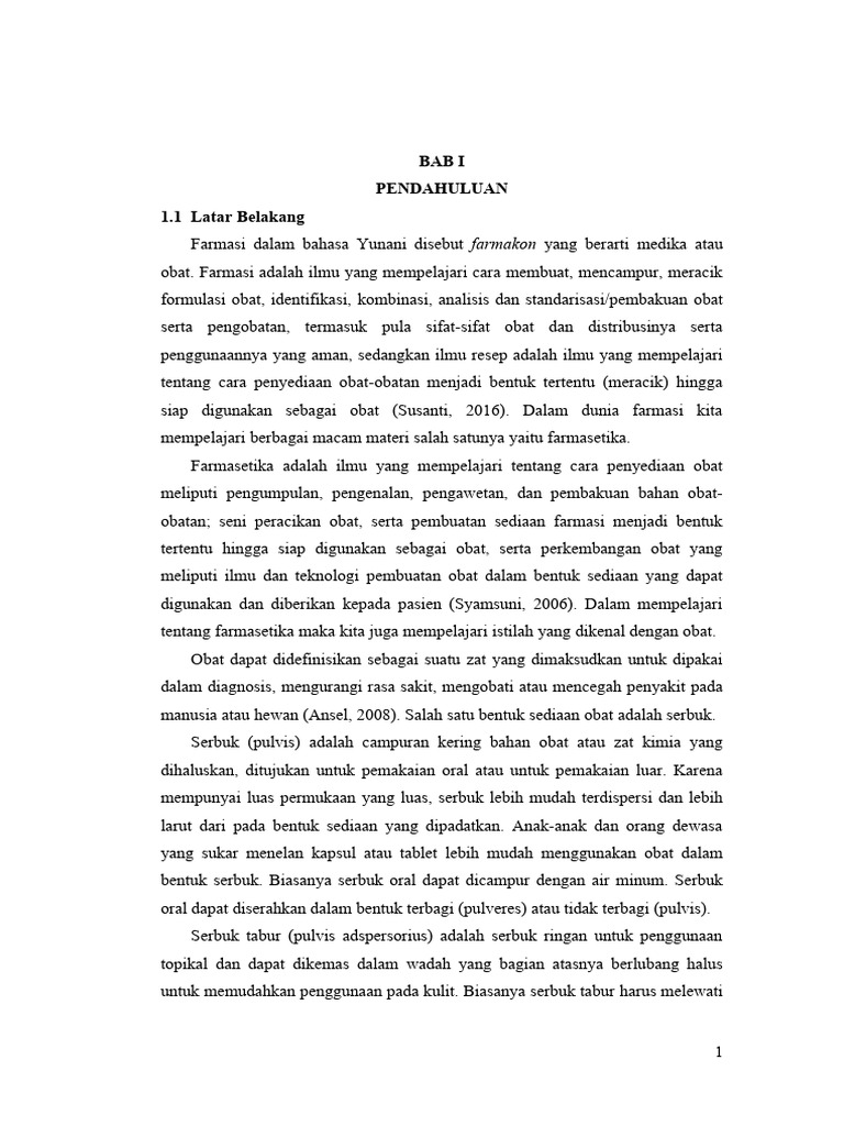 Isi Laporan Serbuk Tabur | PDF