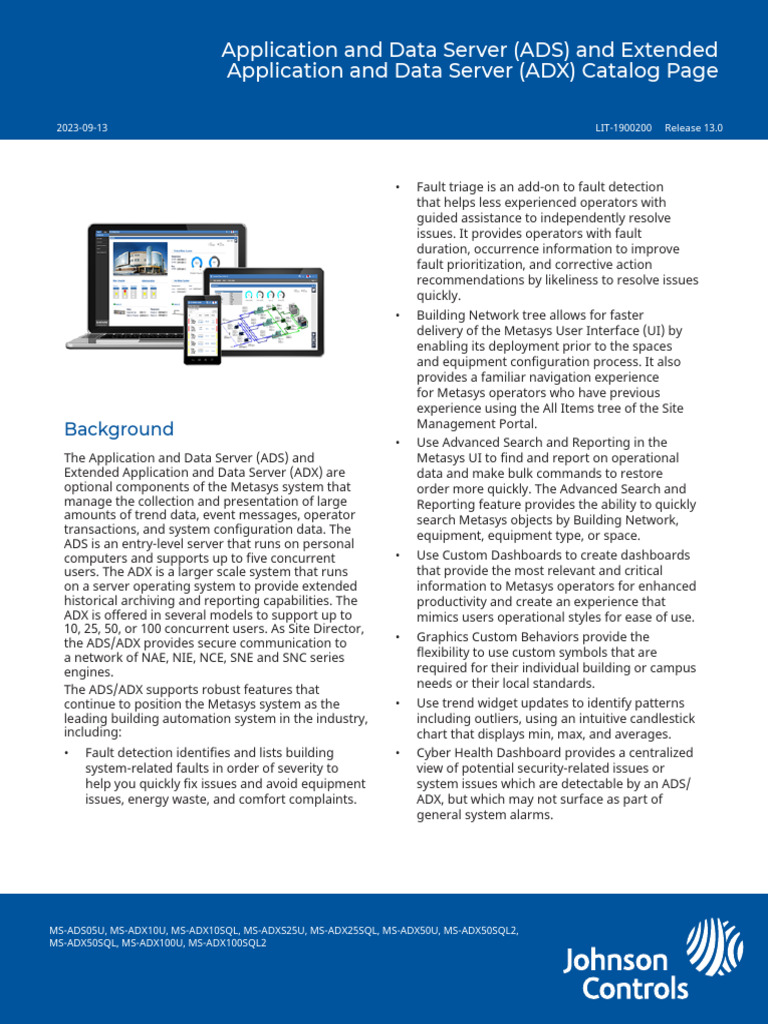 1900200-ADS ADX Catalogue | PDF | Microsoft Sql Server | Mac Os