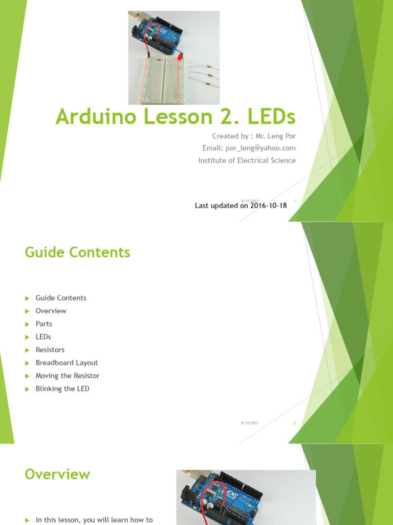 Arduino Lesson 3 | PDF Arduino Lesson 3 | PDF