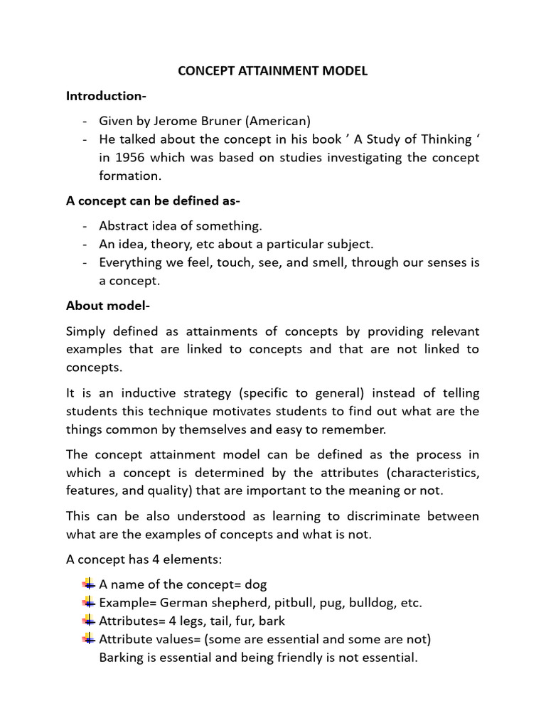 Concept Attainment Model | PDF