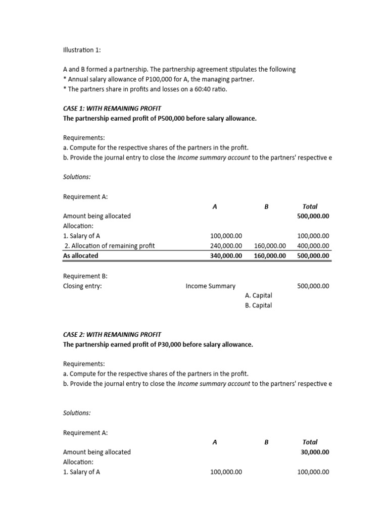 Partnership Operations | Download Free PDF | Partnership | Interest