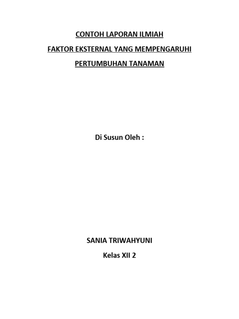 Faktor Eksternal Pertumbuhan Tanaman | PDF