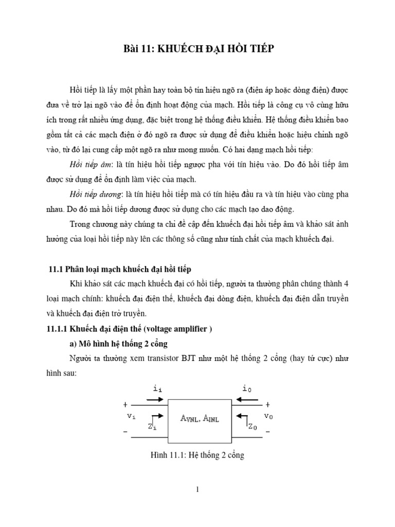 Dien Tu Co Ban Bai 11 Mach Khuech Dai Hoi Tiep (Cuuduongthancong - Com) | PDF