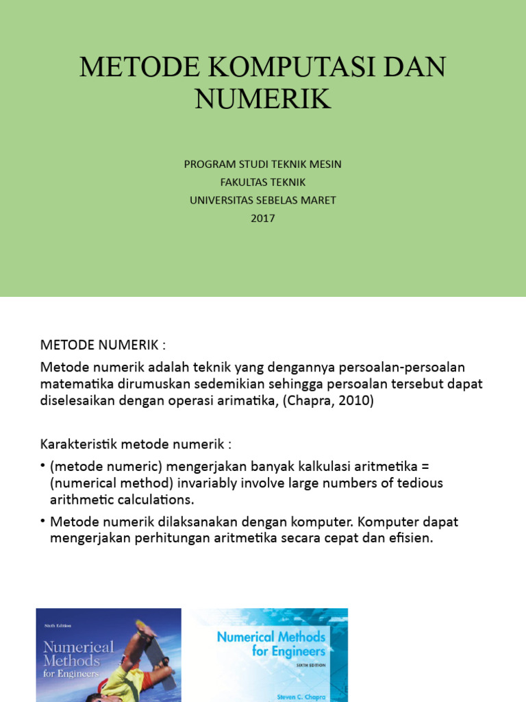 Metode Komputasi Dan Numerik 2020 | PDF