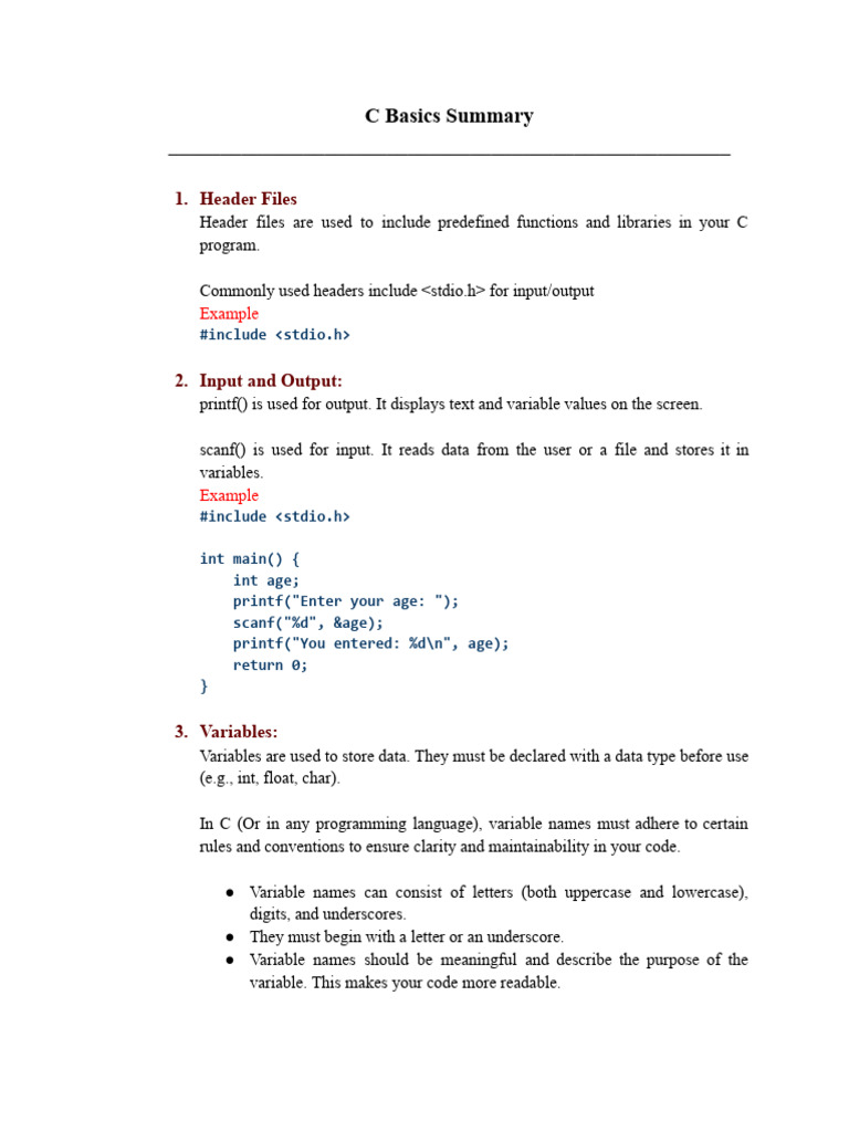 Programming Short Note 1 | PDF